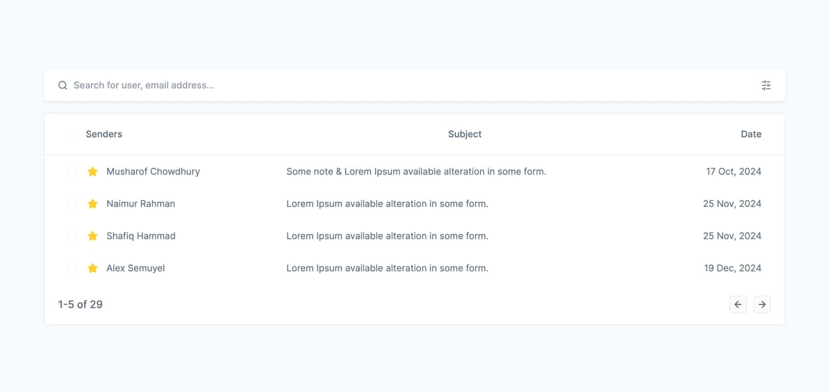Tailwind Tables - Components and Sections | TailGrids