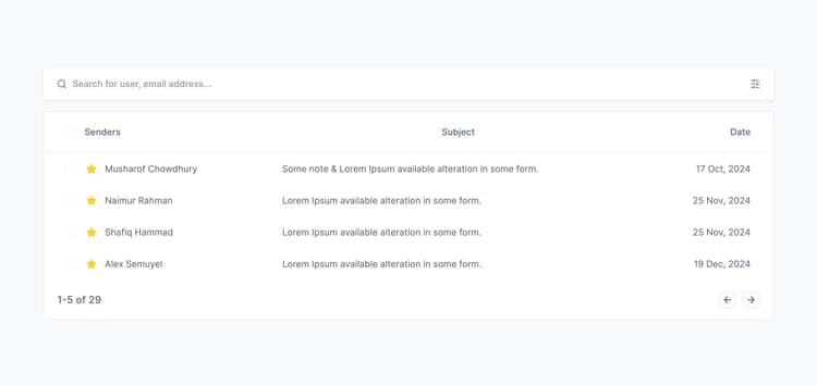 Tailwind Tables - Components and Sections | TailGrids
