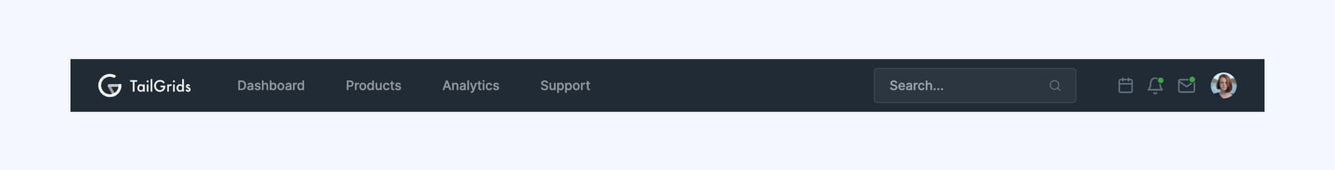 Tailwind Horizontal Menus - Components and Sections | TailGrids