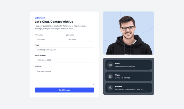 Tailwind Contacts - Components and Sections | TailGrids