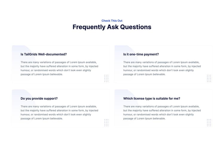Tailwind Accordions - Components and Sections | TailGrids