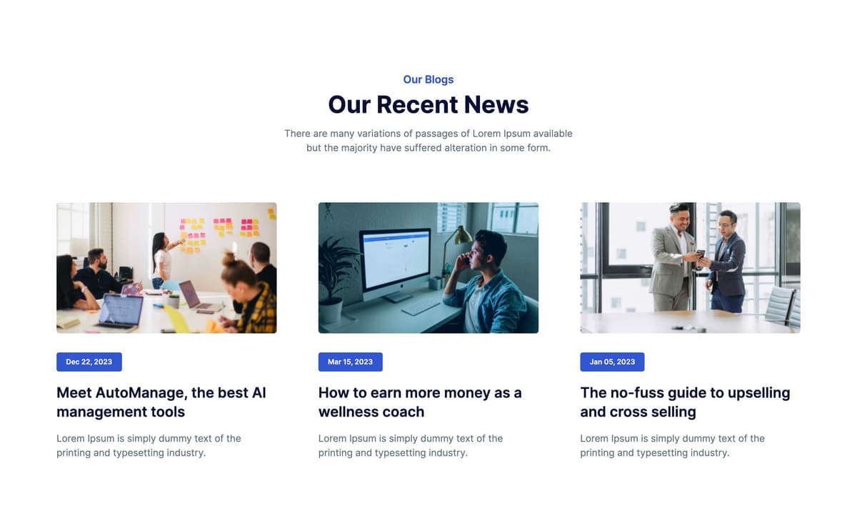 Tailwind Blogs - Components and Sections | TailGrids