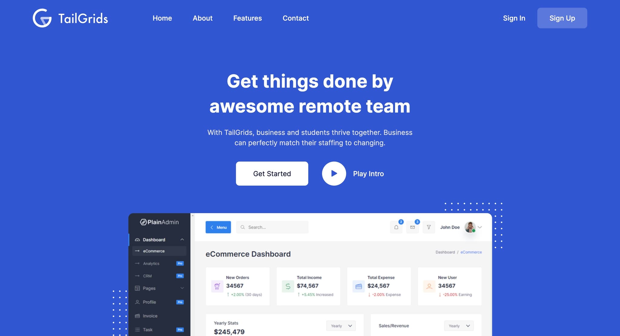 Tailwind Headers & Hero Area - Components and Sections | TailGrids