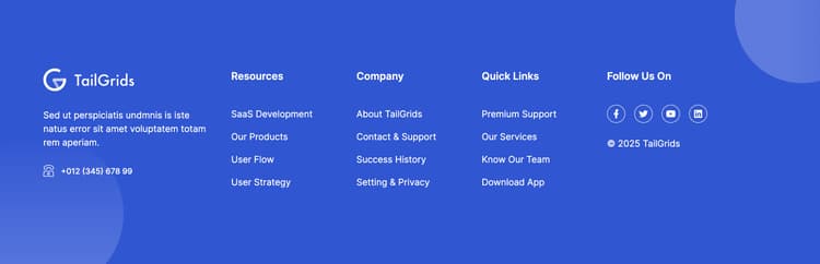 React Footers | TailGrids