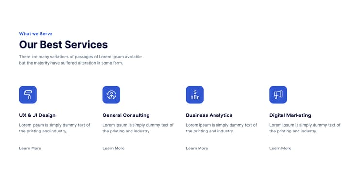 Tailwind Features & Services - Components and Sections | TailGrids