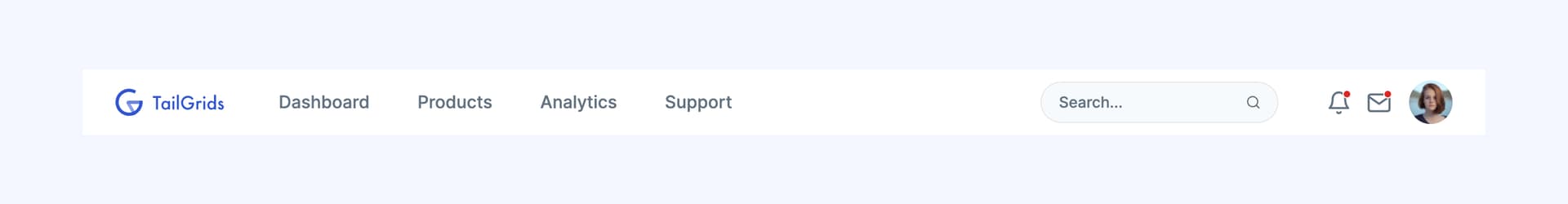 Tailwind Horizontal Menus - Components and Sections | TailGrids