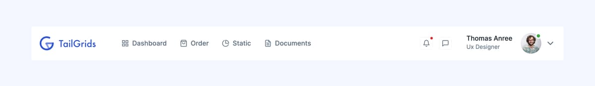 Tailwind Horizontal Menus - Components and Sections | TailGrids
