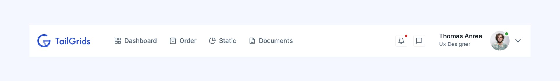 Tailwind Horizontal Menus - Components and Sections | TailGrids