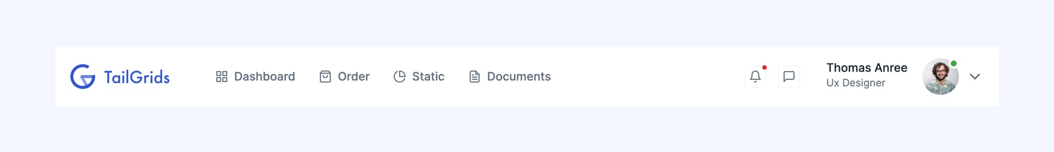 Tailwind Horizontal Menus - Components and Sections | TailGrids
