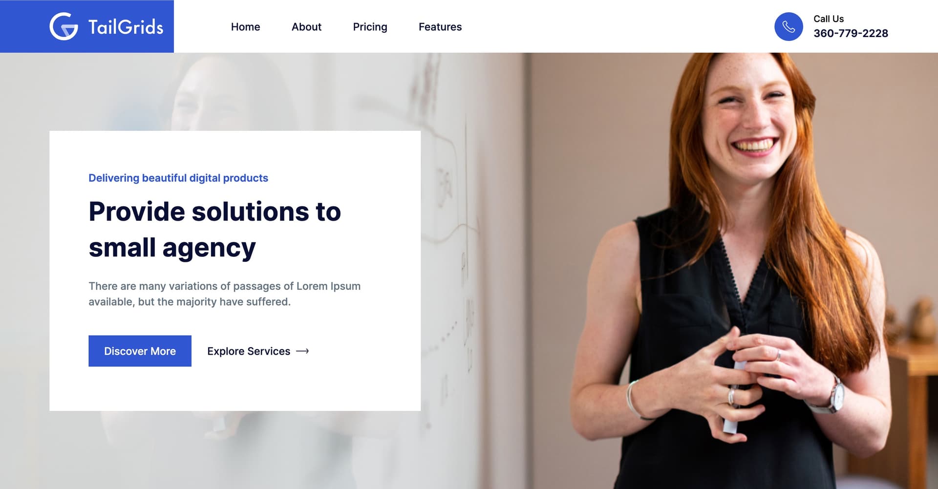 Tailwind Headers & Hero Area - Components and Sections | TailGrids