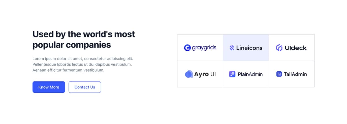Tailwind Brands - Components and Sections | TailGrids