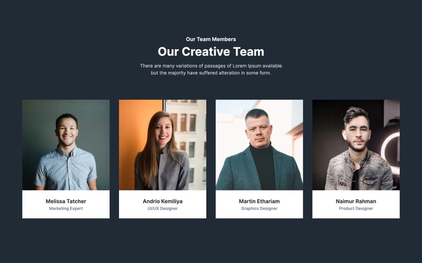 React Teams | TailGrids