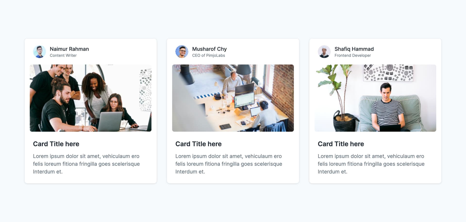 Tailwind Cards - Components and Sections | TailGrids