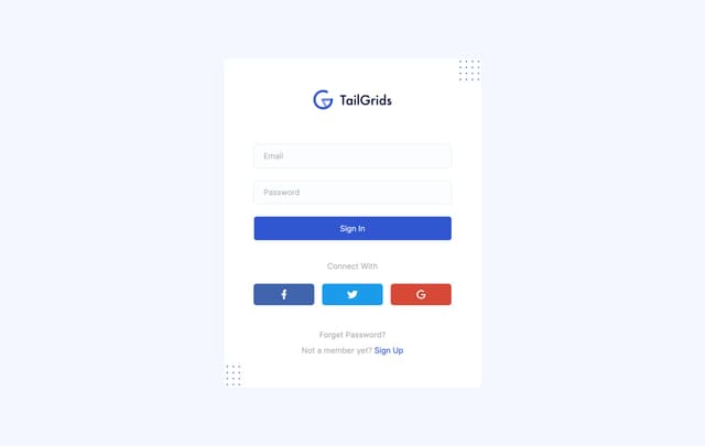 Tailwind Auth/Sign In/Up - Components and Sections | TailGrids