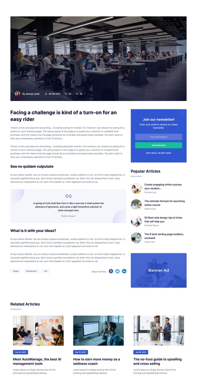 Tailwind Blogs - Components and Sections | TailGrids