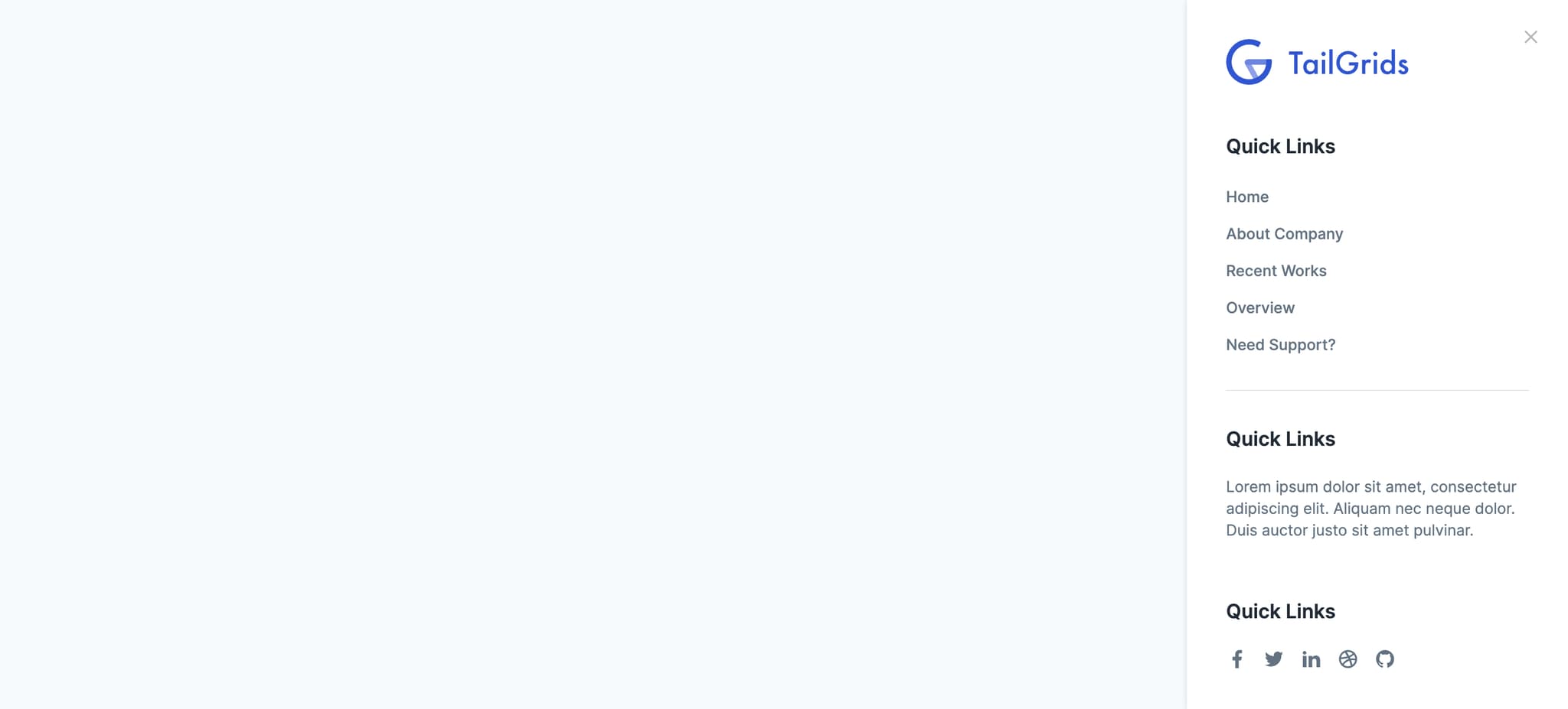 Tailwind Drawers - Components and Sections | TailGrids