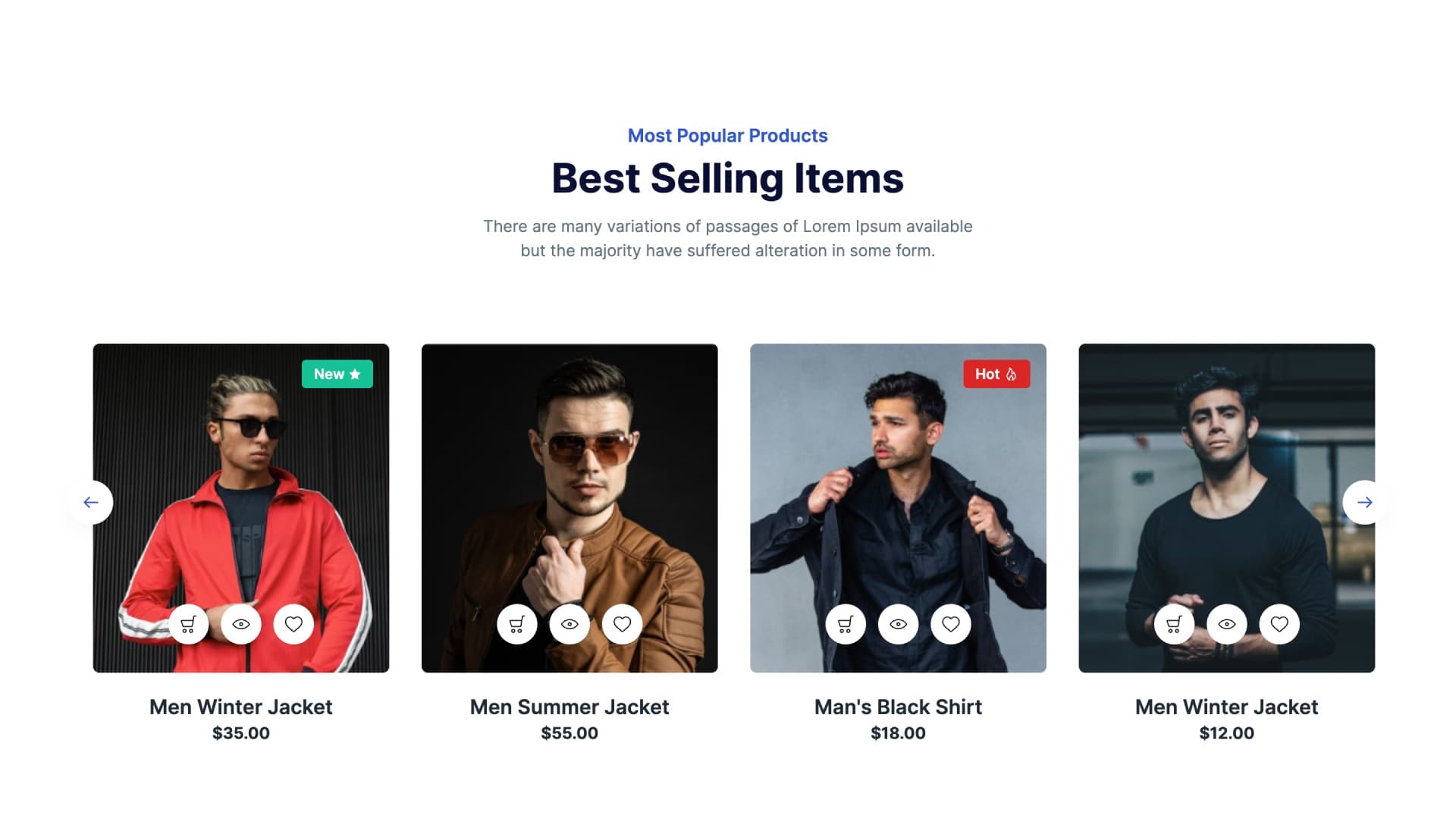 Tailwind Product Carousels - Components and Sections | TailGrids
