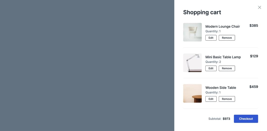 Tailwind Shopping Carts - Components and Sections | TailGrids