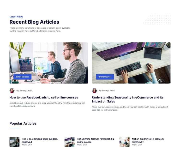 Tailwind Blogs - Components and Sections | TailGrids